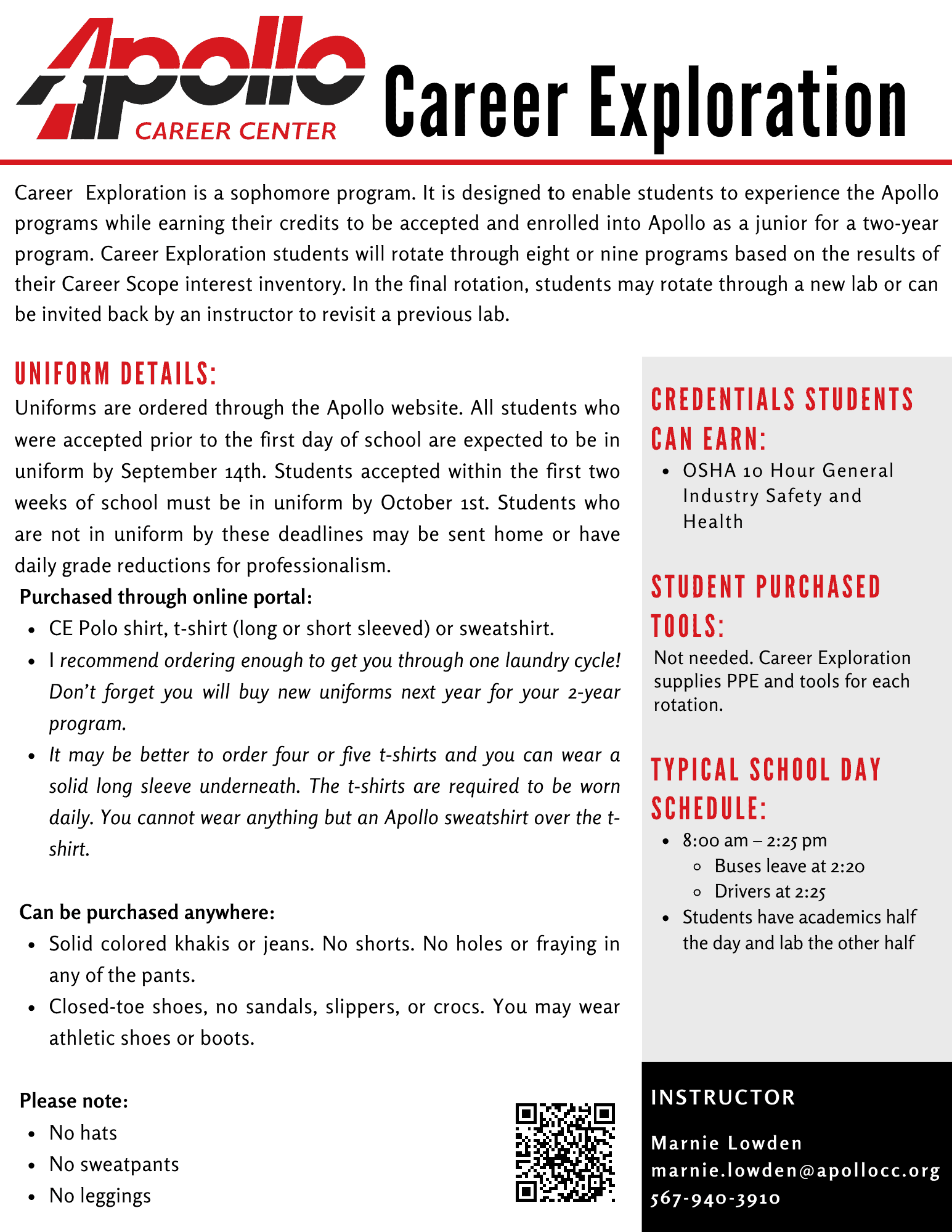 Welcome New Students 2024 • Apollo Career Center