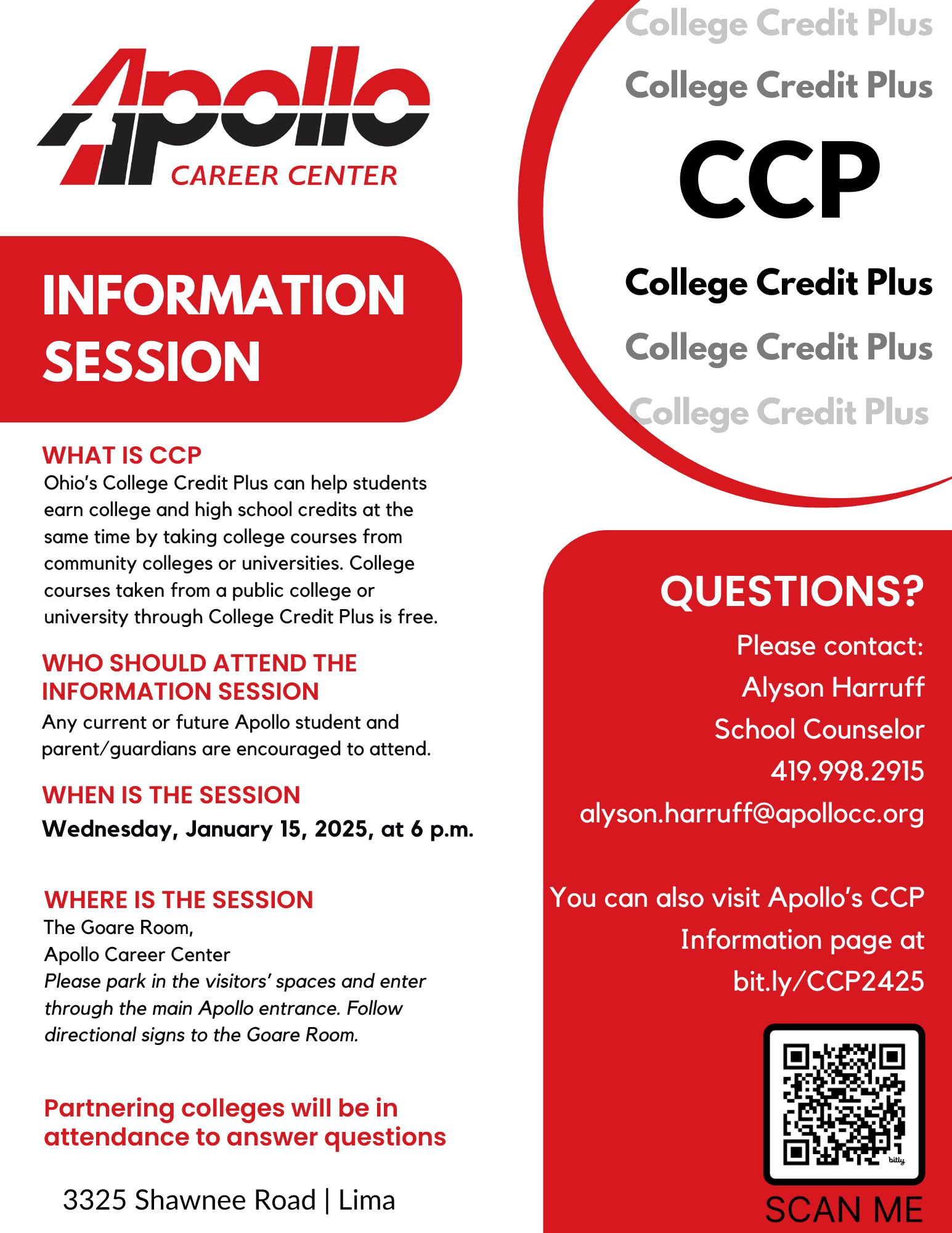 CCP - College Credit Plus • Apollo Career Center
