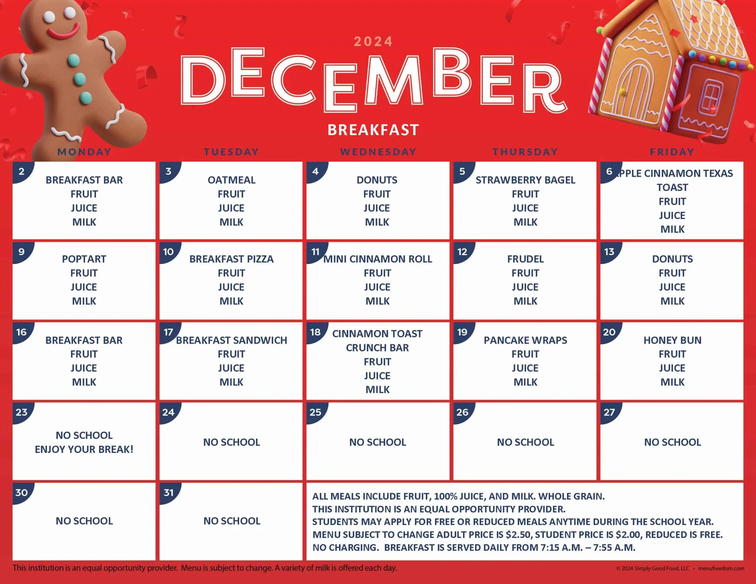 Cafeteria/Lunch Menu • Apollo Career Center