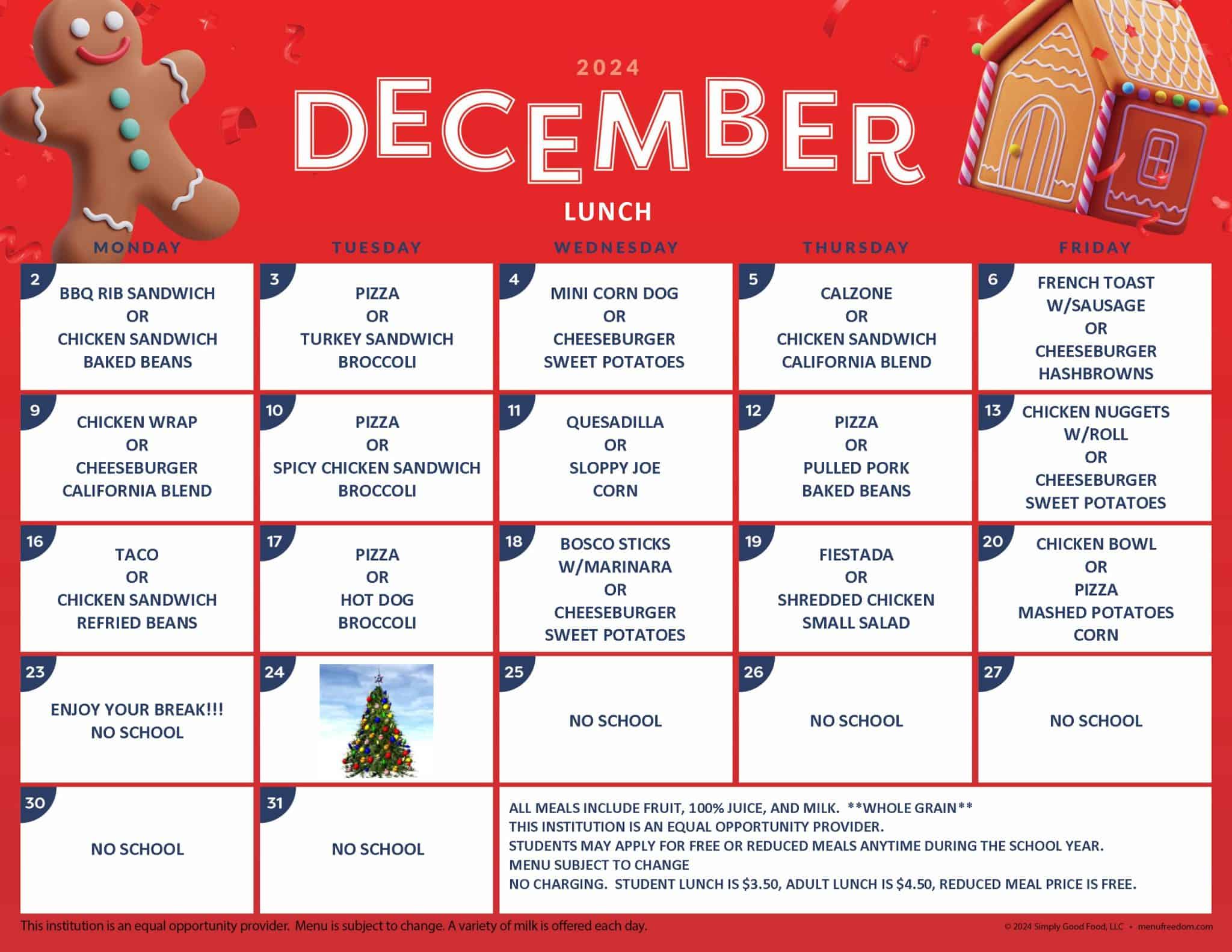 Cafeteria/Lunch Menu • Apollo Career Center