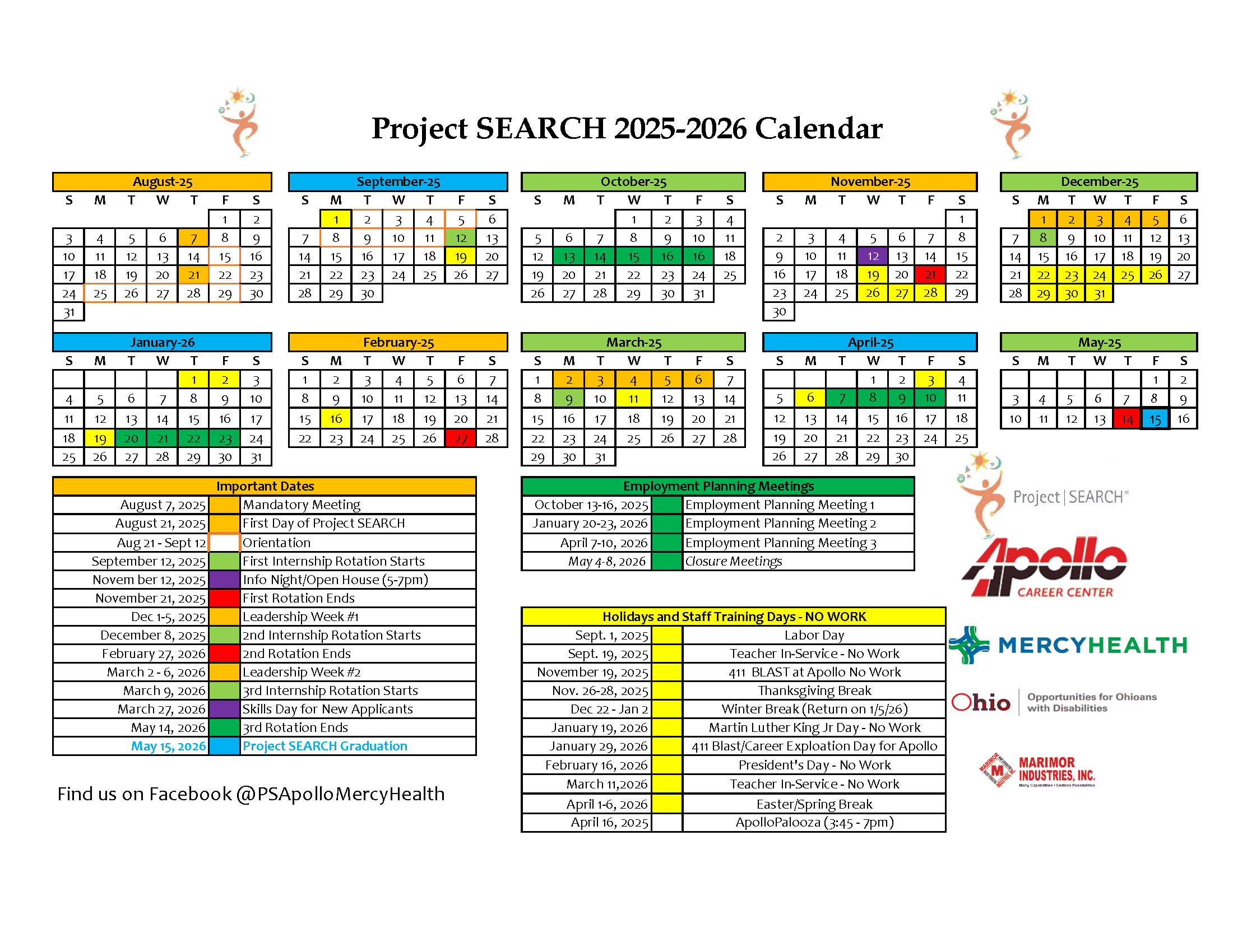Calendar • Apollo Career Center